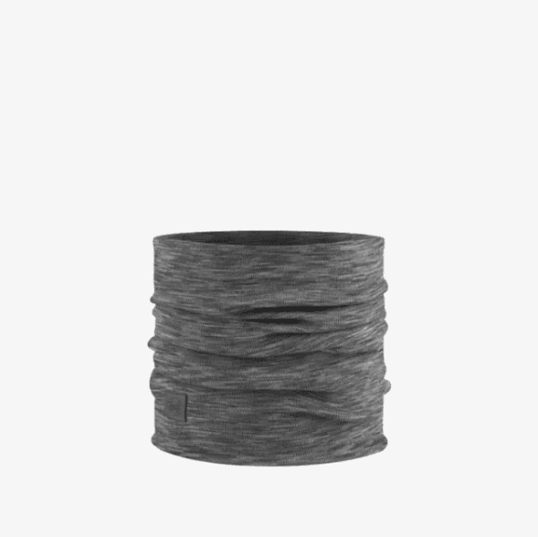 Buff Merino Heavyweight Neckwear - Fog Grey Stripes - Prairie Summit Shop